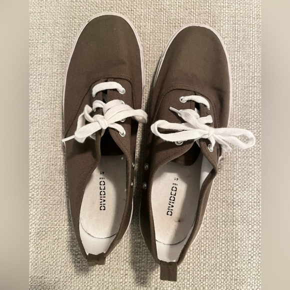 H&M | Shoes | Hm Divided Womens Olive Green Canvas Shoes | Poshmark